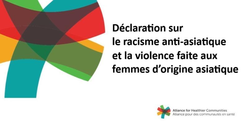 Déclaration sur le racisme anti-asiatique et la violence faite aux ...